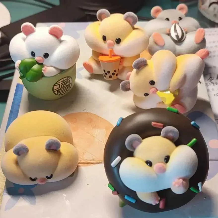Collectible Hamster Figurine Blind Box - Surprise Miniature Pet Toys ...