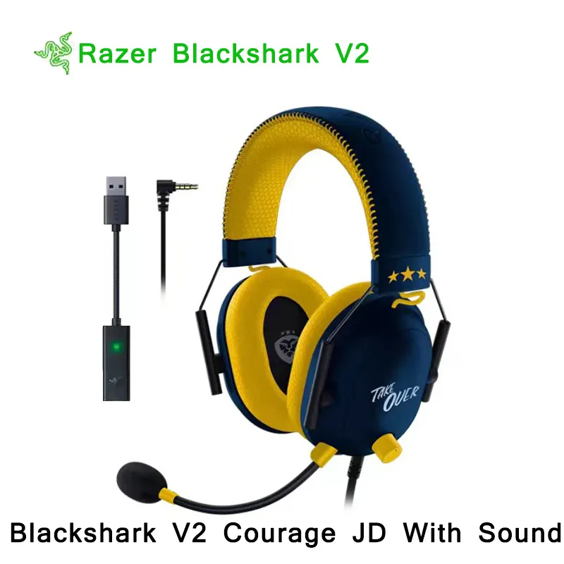 DHgate Razer BlackShark V2 Pro Gaming Headset Wired 7.1 Surround Sound PC Headphones for PS4 Noise Cancelling Microphone Electronics