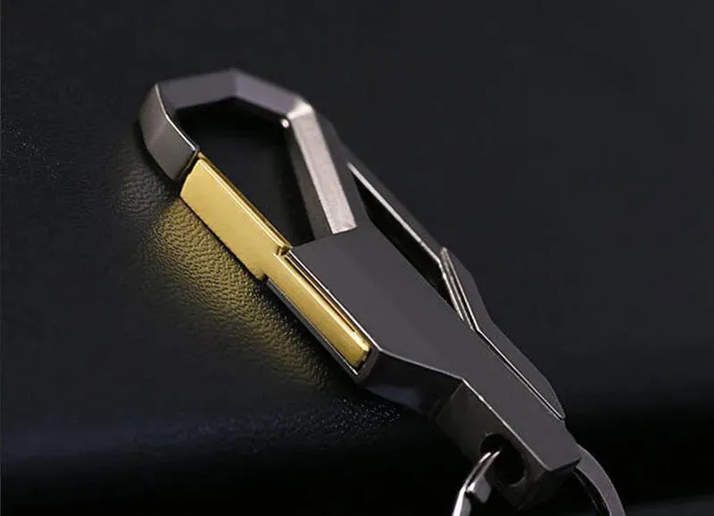 Stylish Silver Metal Inlay Keychain - Classic Car Keyring for Men ...