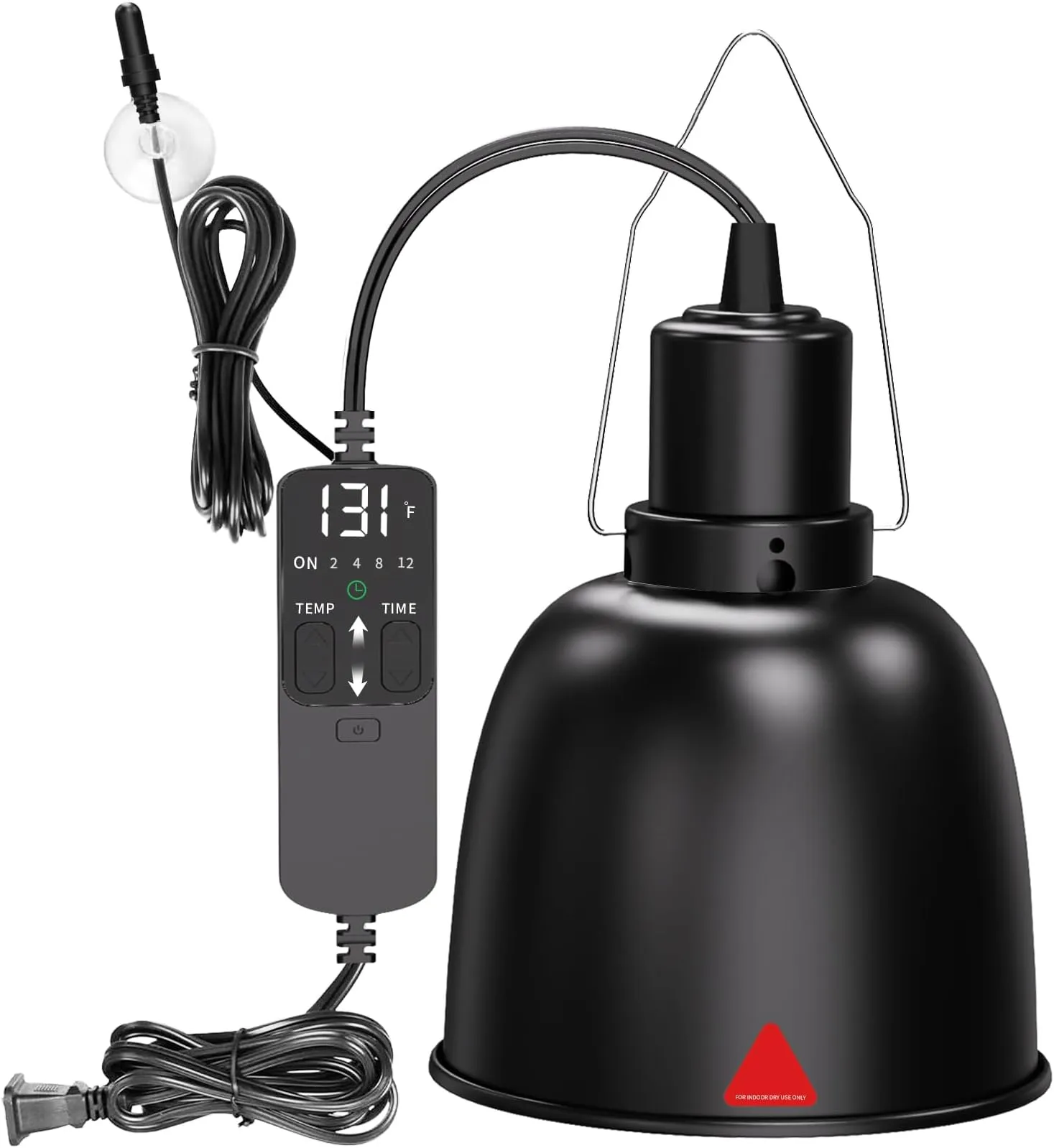 Reptile Light Fixture with Timer - 5.5 Deep Dome, Separate Switches ...