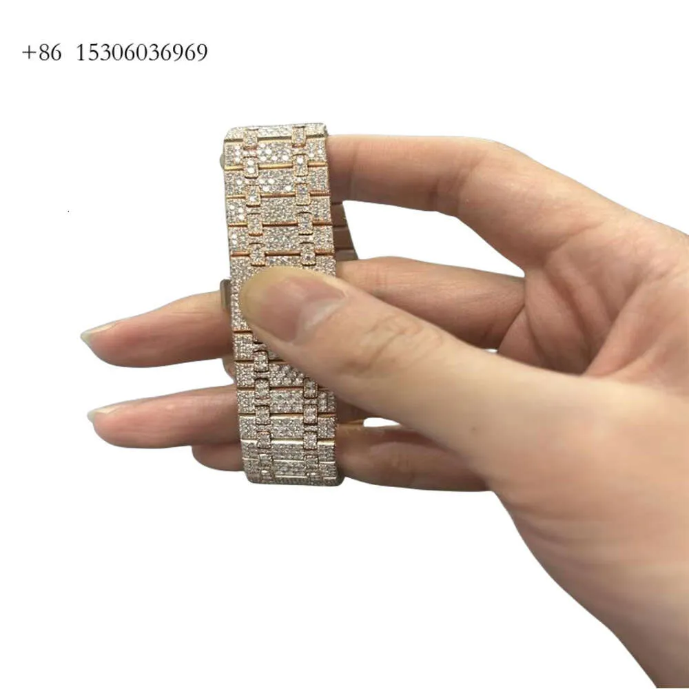 Nuevo VVS VVS MOISSANITE Out Out Original Diamond Hip Hop Wrist Wrist ...