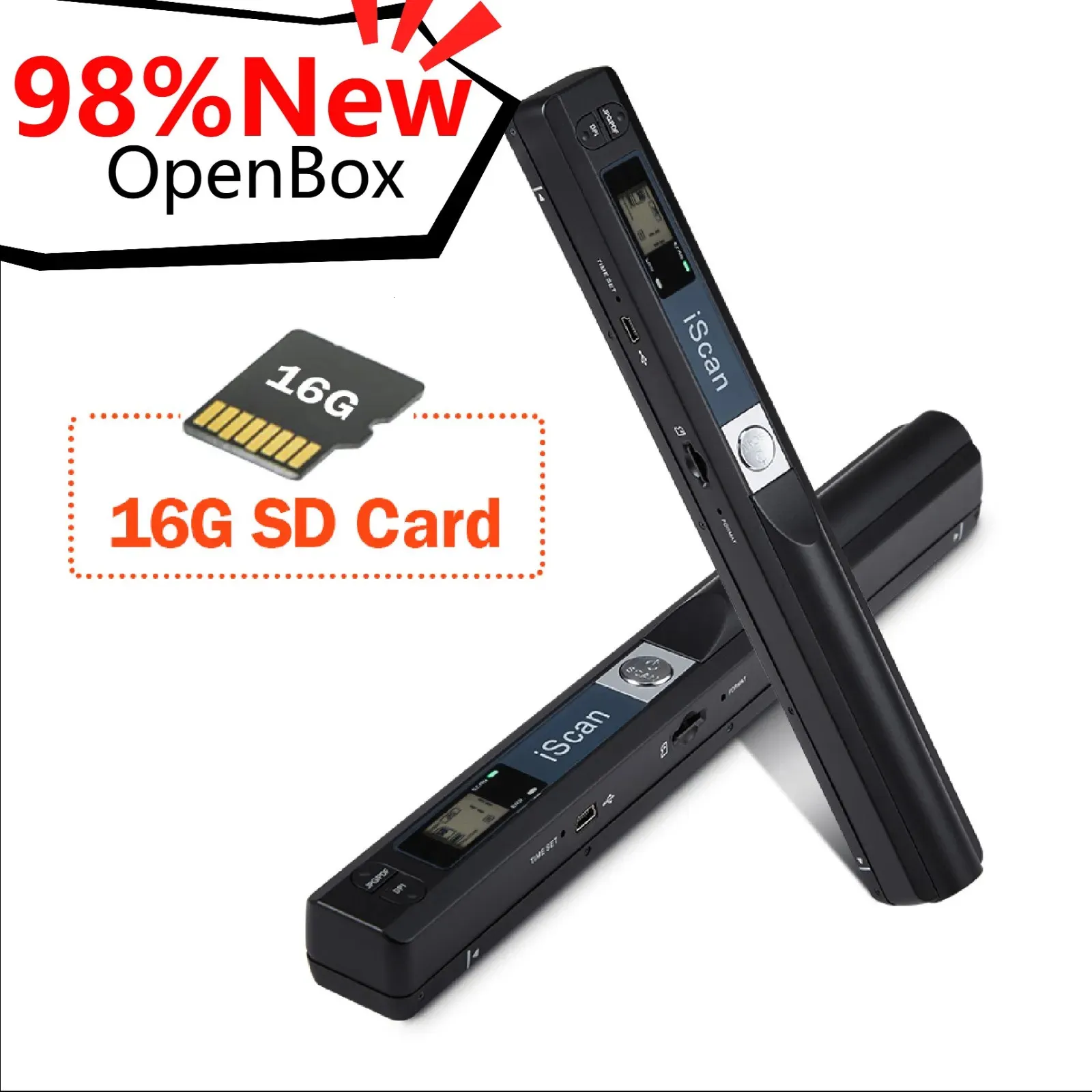 Portable Pen-Shaped Document Scanner with 16GB MicroSD Card - Scan ...