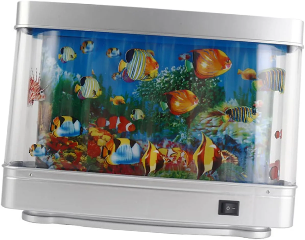 Simulated Fish Aquarium Lamp with Moving Artificial Fish Plastic Fish ...