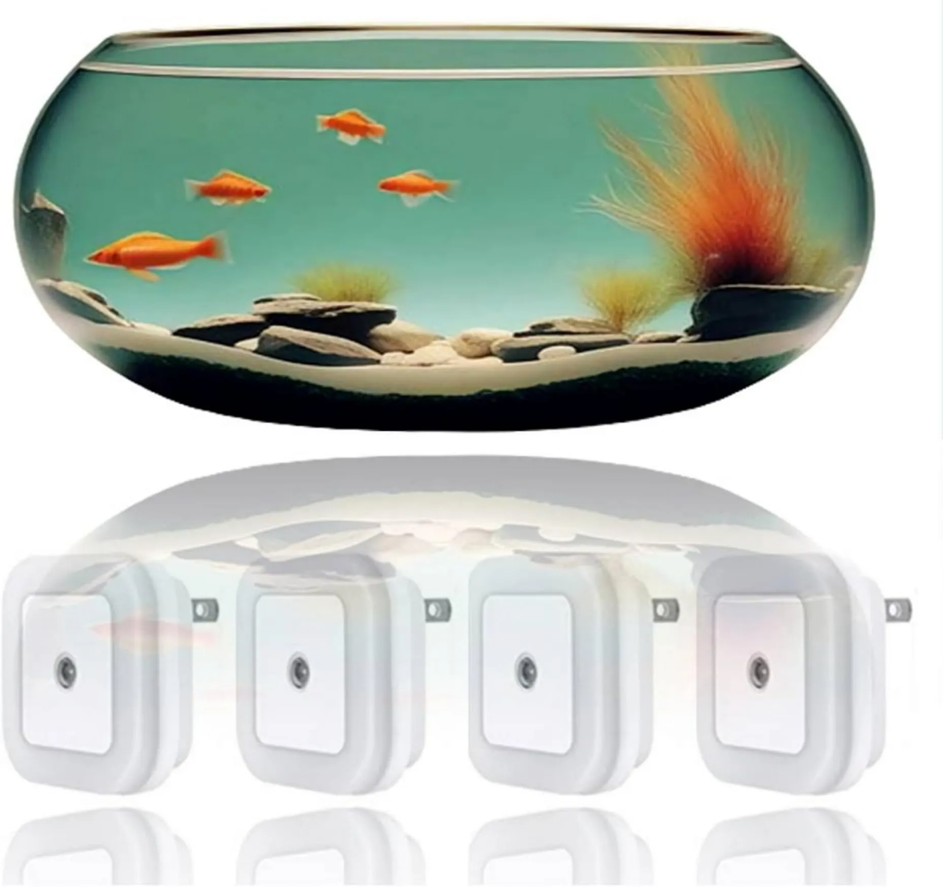 Wholesale Colorful Glass Fish Tank Supplies With Mermaid Ornament ...