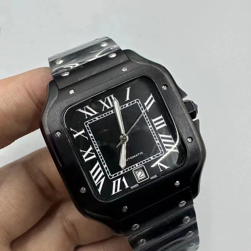DHgate.com:Men's Luxury Silver Square Watch: Minimalist Stainless Steel ...