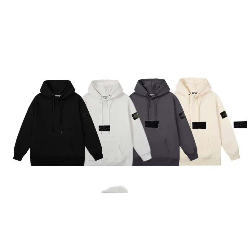 ISLAND Mens Casual Hoodie - Stone Color, Compass Embroidery, Long ...