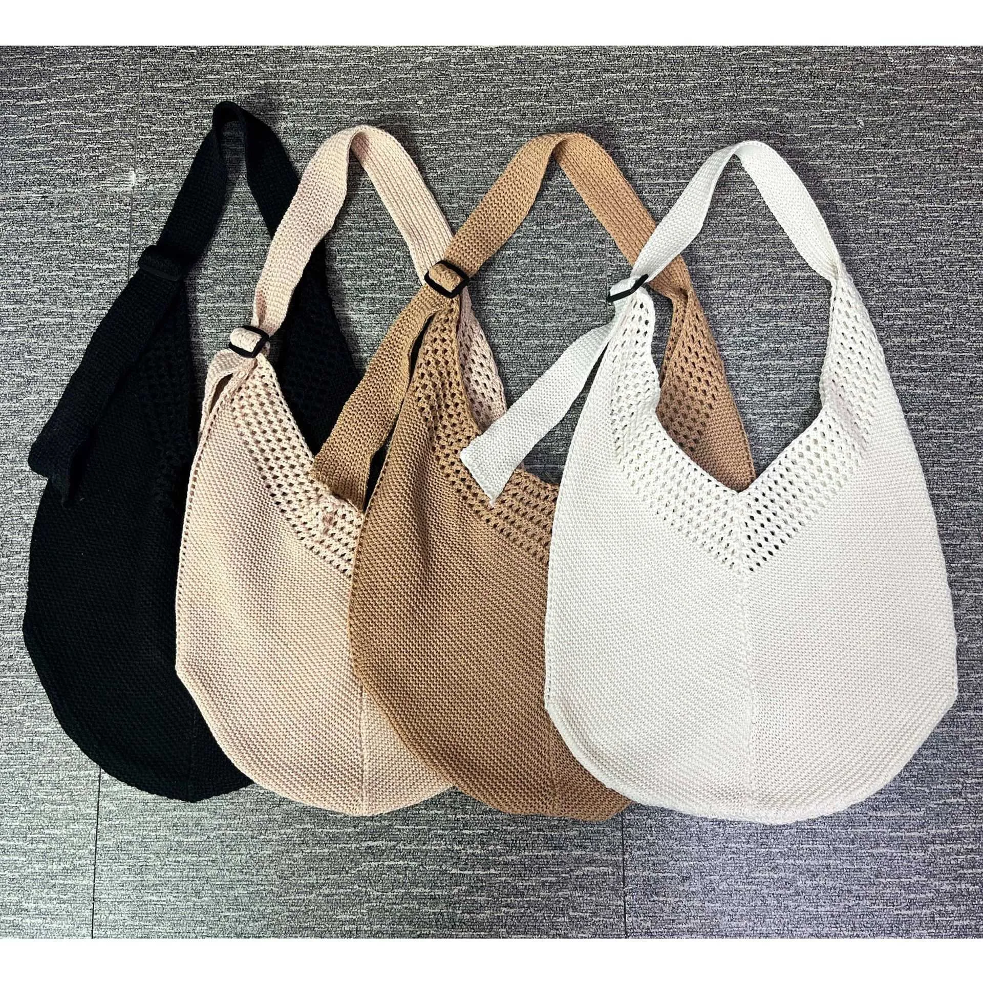 Handmade Knitted Wool Handbags Tote Bags - Stylish & Versatile Shopping ...