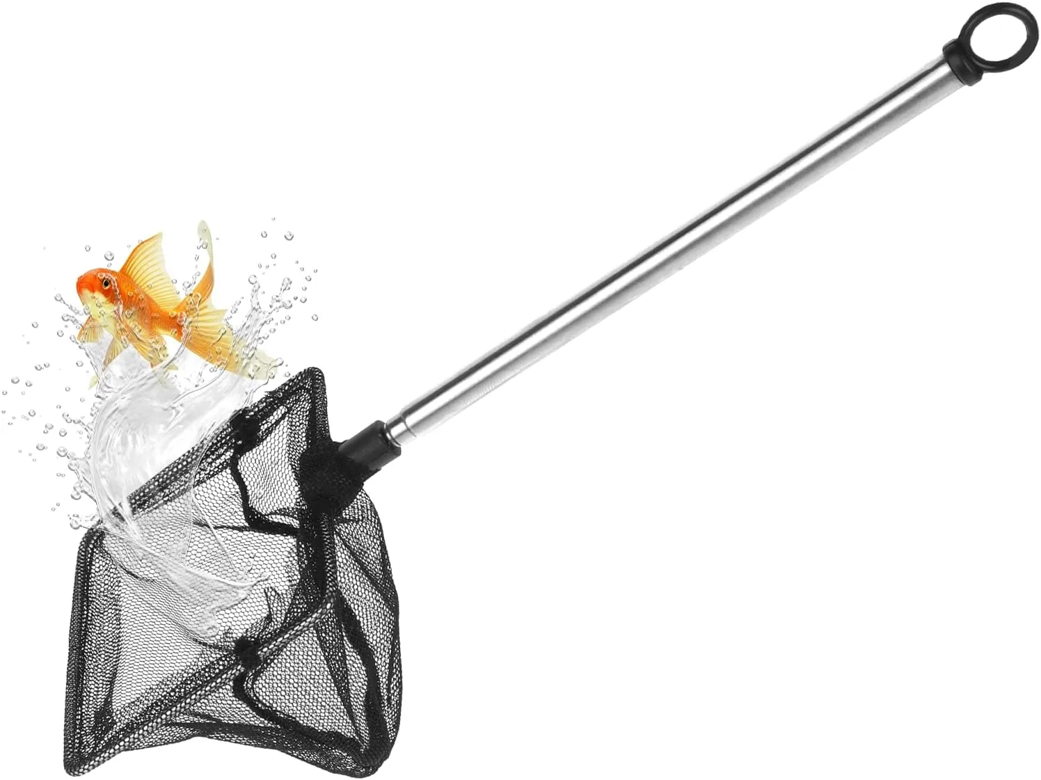 Extendable Aquarium Net: 10-17 Inch Handle, 4 Inch Fine Mesh - Ideal ...