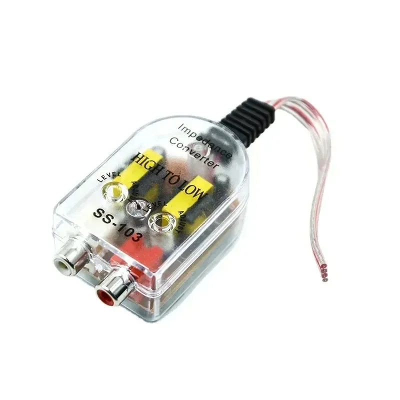 Car Audio Converter High to Low Level Adaptor with RCA Sockets for ...