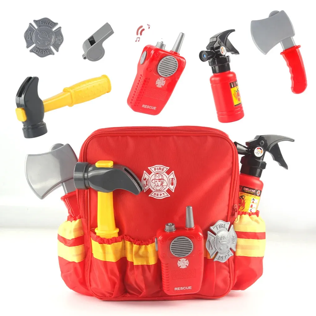 Kids Firefighter Role Play Toy Set - Fun Pretend Play Fireman Tools ...