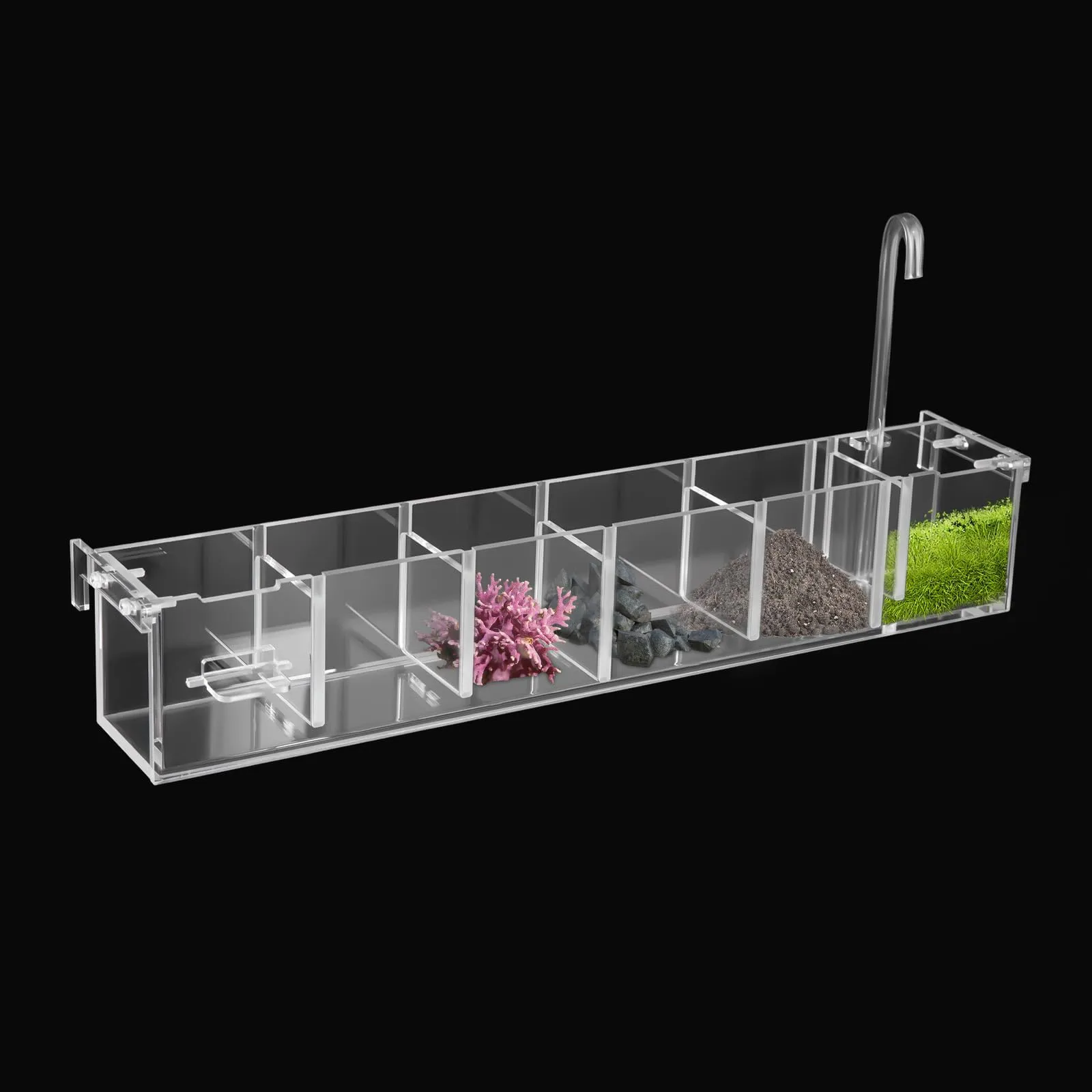 Premium Acrylic Aquarium Box Filter - 6 Grid External Fish Tank Filter ...