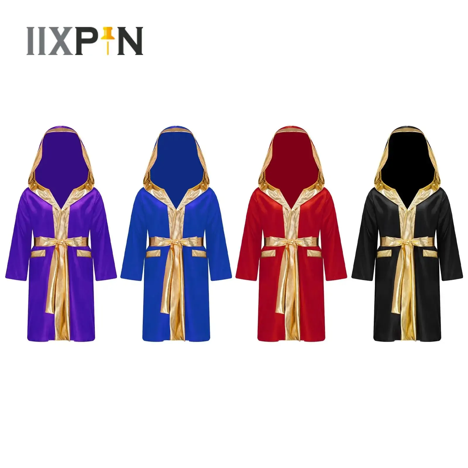 Kids' Boxer Costume Set: Satin Hooded Cape, Long Sleeves - Halloween ...
