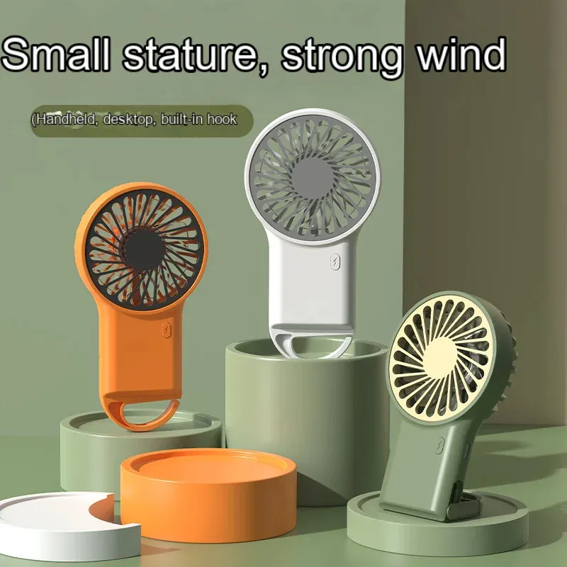 Portable AC Cooling Fan Mini Handheld Fan: Foldable USB Rechargeable ...