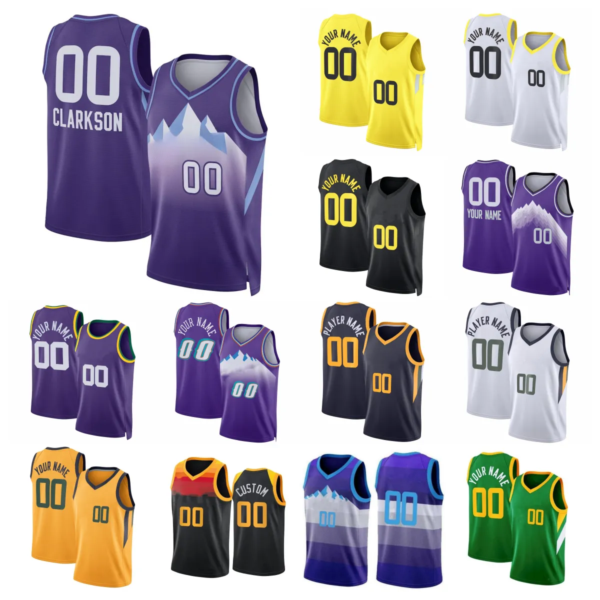 Jazzes Basketball Jersey Lauris Markkanen John Collins Collin Sextons ...