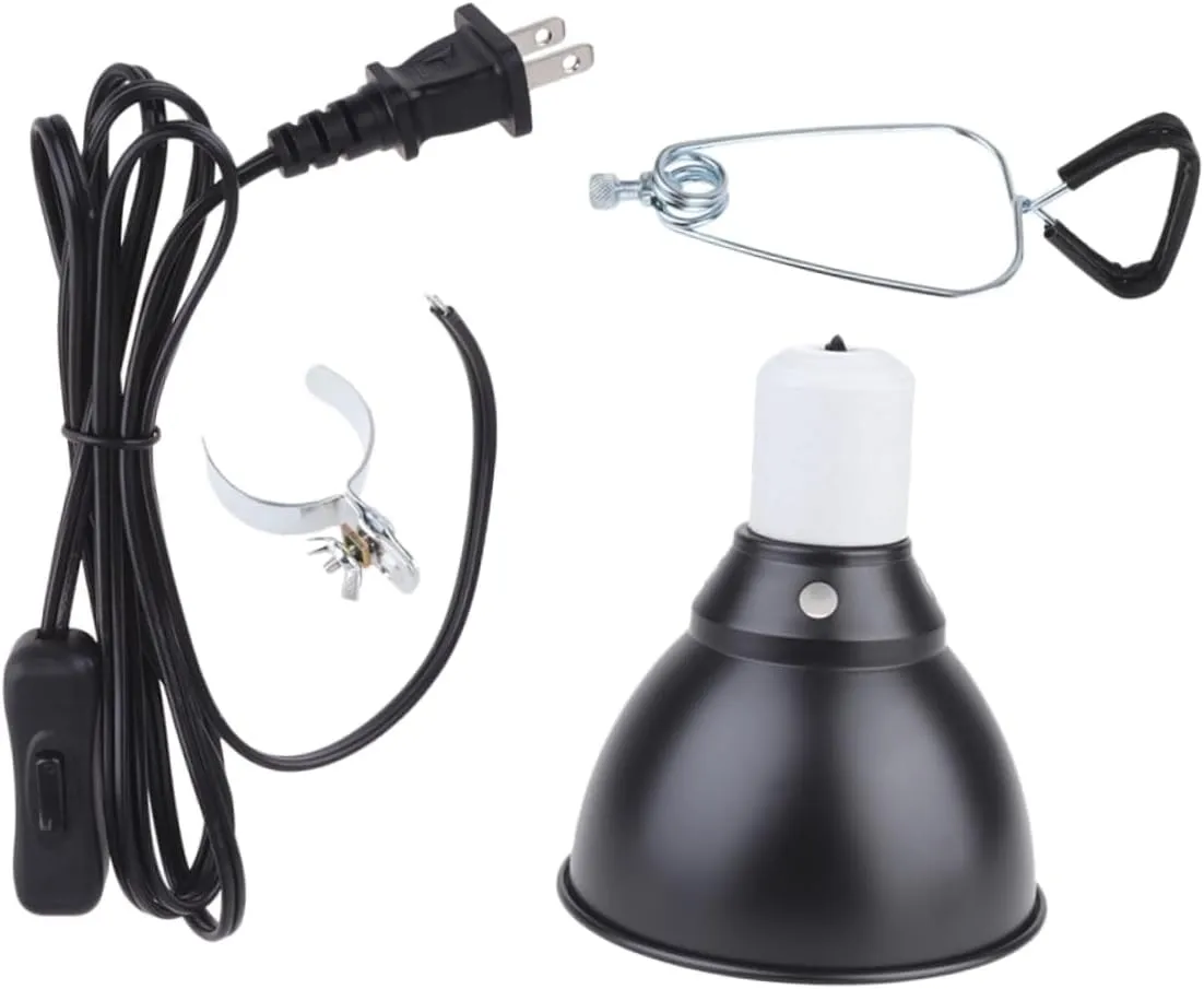 Durable Reptile Lamp Fixture: Heat Lamp Shade & Cover for Terrariums ...