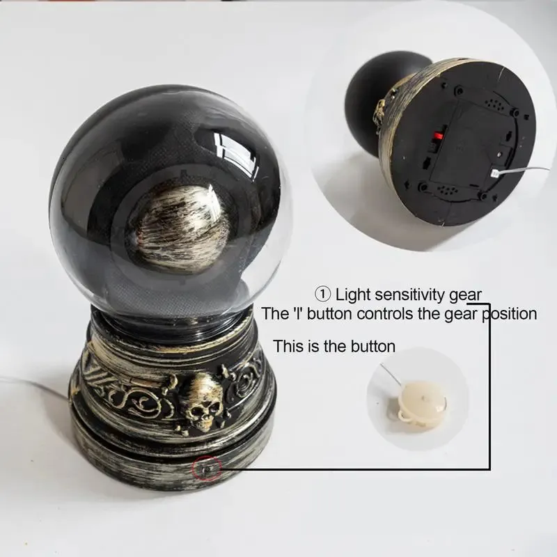 Lighted Glass Balls: Spooky Crystal Ball With Sound & Light, Battery ...