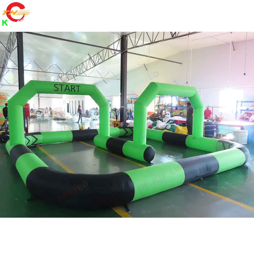 15mLx8mWx2mH 50x26x6.5ft Outdoor Inflatable Bumper Cars Race Track ...