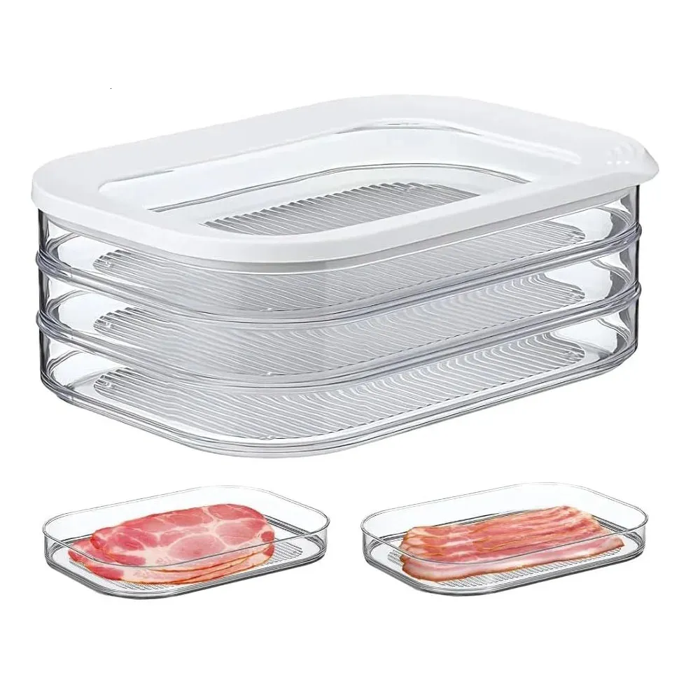 Meat Storage Containers For Fridge: Stackable Food Storage Boxes With ...