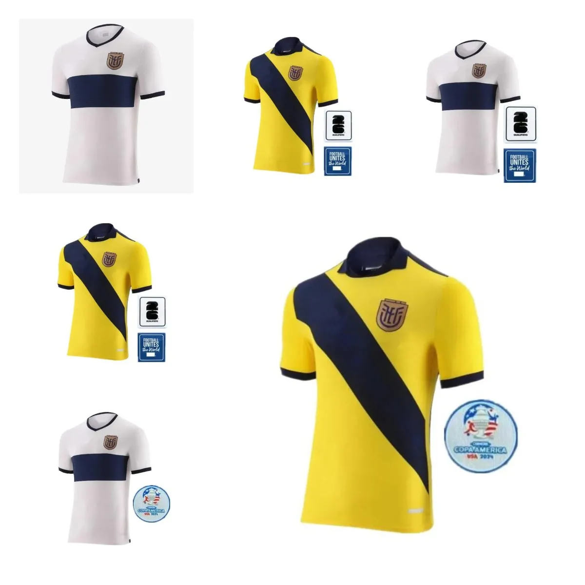Ecuador Copa Soccer Jersey Featuring Pervis Estupinan Gonzalo Plata ...
