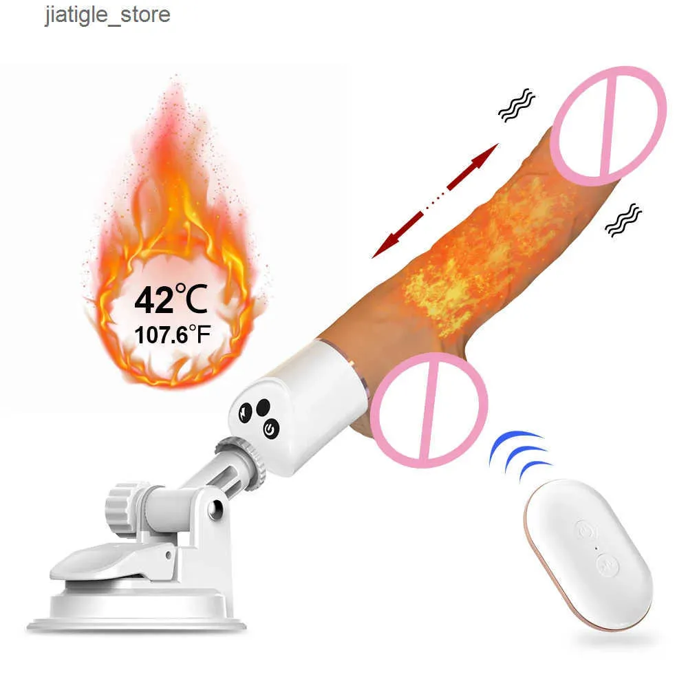 Automatic Thrusting Vibrator Dildo: Wireless Remote Control, Heating, G ...
