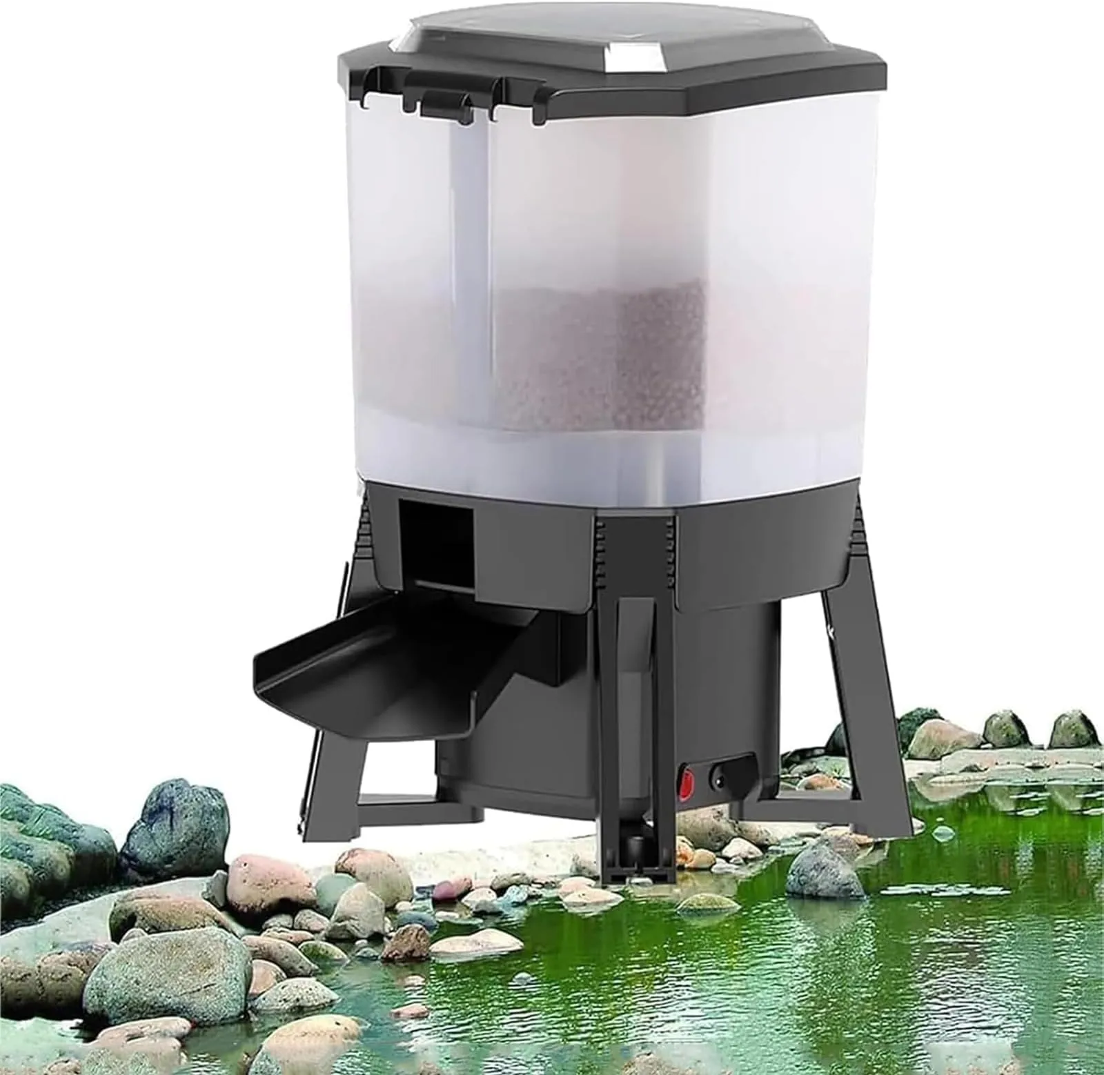 Automatic Fish Feeder: 6L Solar-Powered Dispenser with Timer - Accurate ...