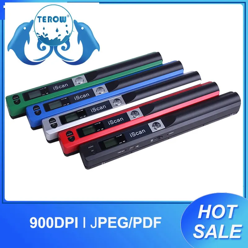 Portable Handheld Mobile Document Scanner with 900DPI Type-c LCD ...