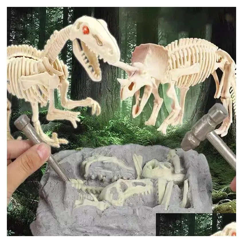 Kids Dinosaur Dig Kit - Jurassic Archaeology Toy, Tyrannosaurus ...