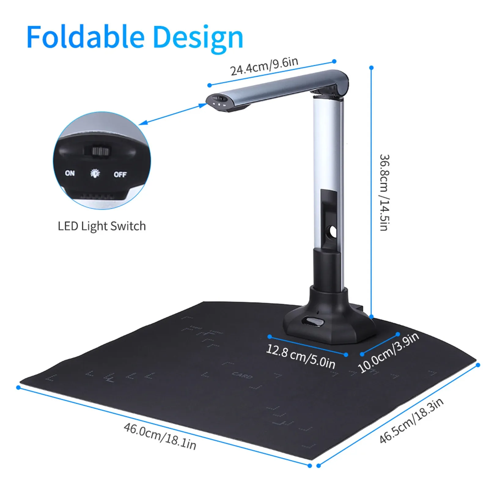 BK52 Portable Document Scanner - Capture A3 HD 10MP USB High-Speed ...