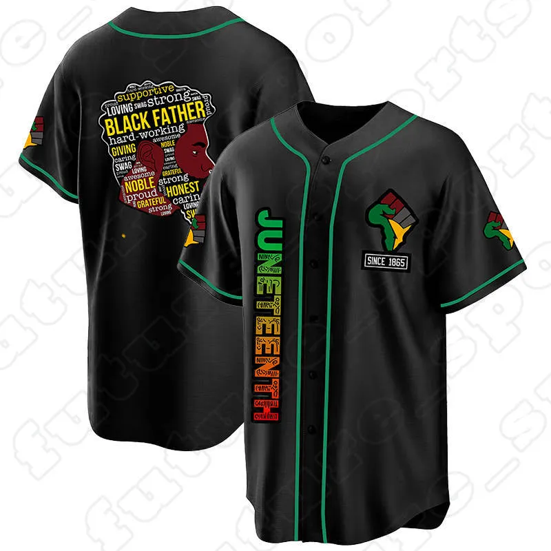 Juneteenth Black History Mens Baseball Jersey ... From Future_sports ...