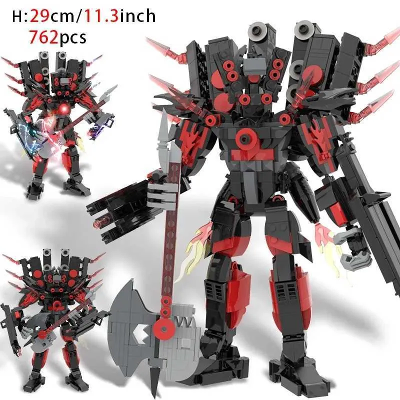 Hot Skibidi Titan Speakermans Upgrade 5.0 Building Blocks Set Drillman ...