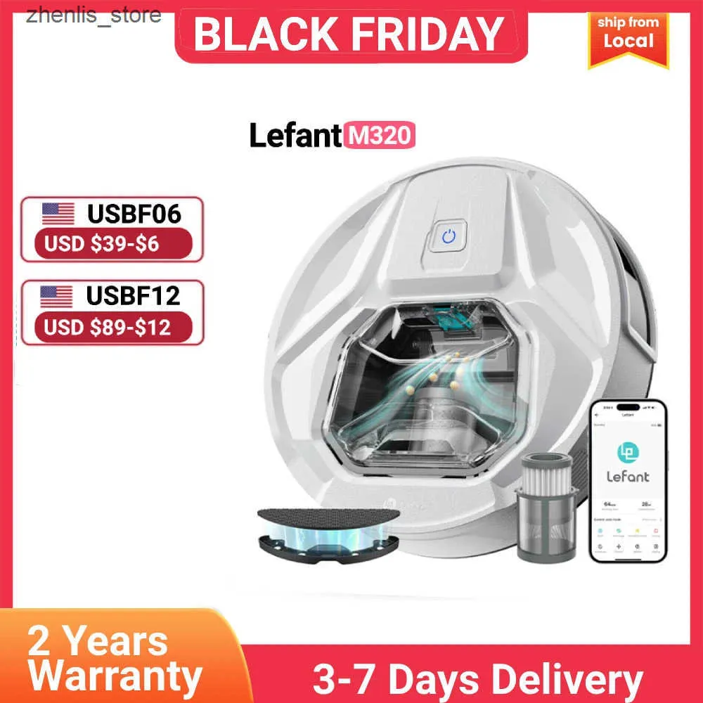 Robot Vacuum Cleaners Lefant M320 Robot Vacuum Cleaner With Mop 6000Pa ...