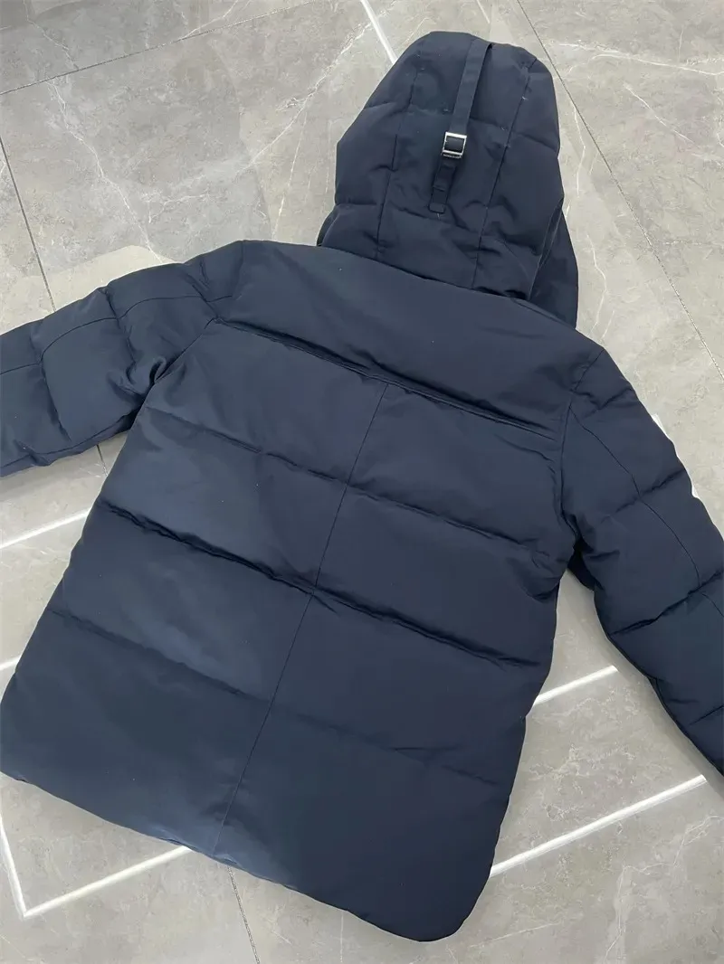 Winter coat men sport style single-breasted down jacket with white duck ...