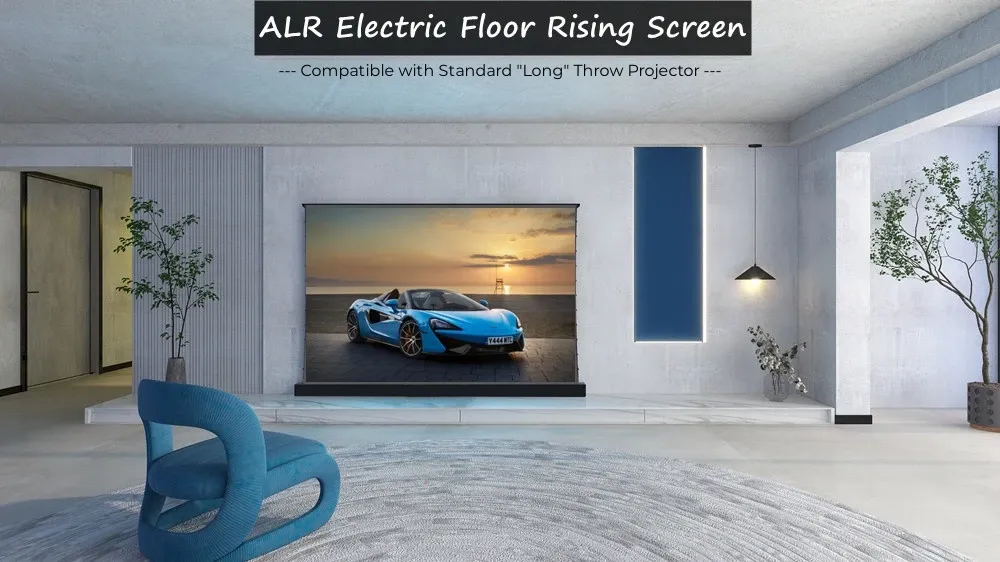 Motorized Projector Screen 100 150 Inch 4K ALR Floor Rising Projection ...
