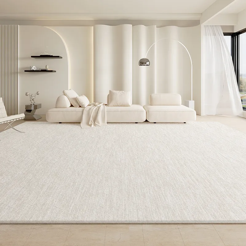 Washable Carpets For Living Room Cream Solid Color Floor Mat, Dirt ...