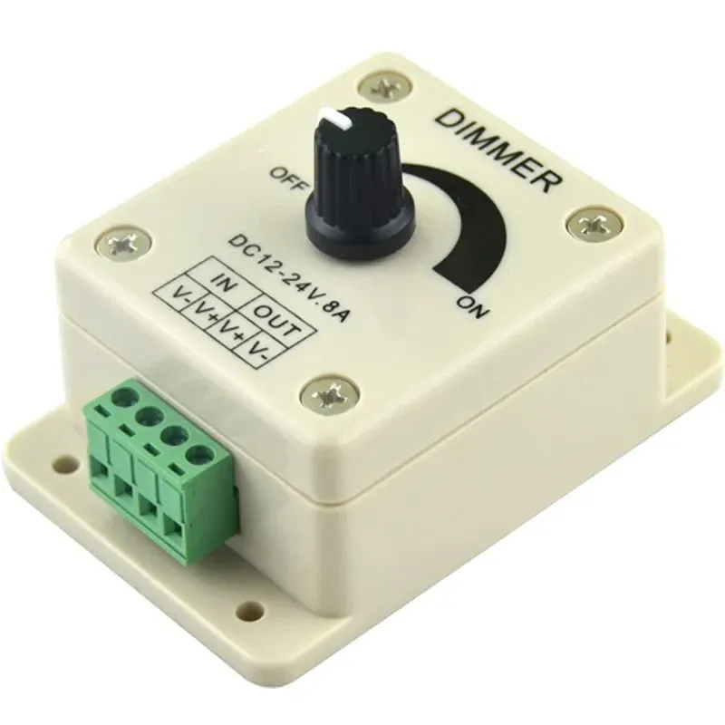 8A Adjustable DC DC Voltage Regulator With LED Dimmer And Din Rail ...