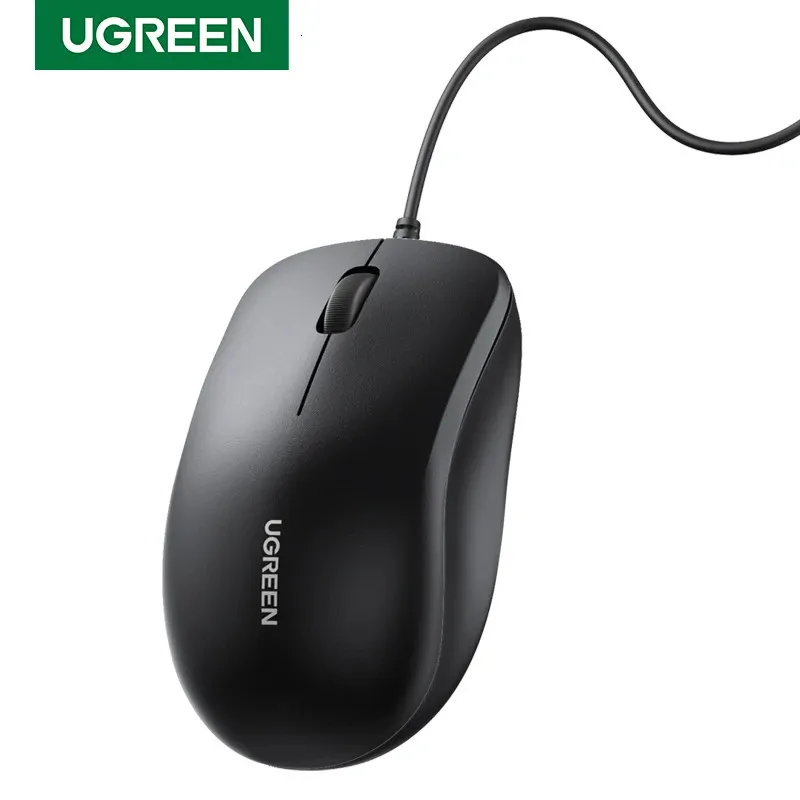 UGREEN Wired USB Mouse Ergonomic Design, 1200 DPI, 3 Buttons For ...