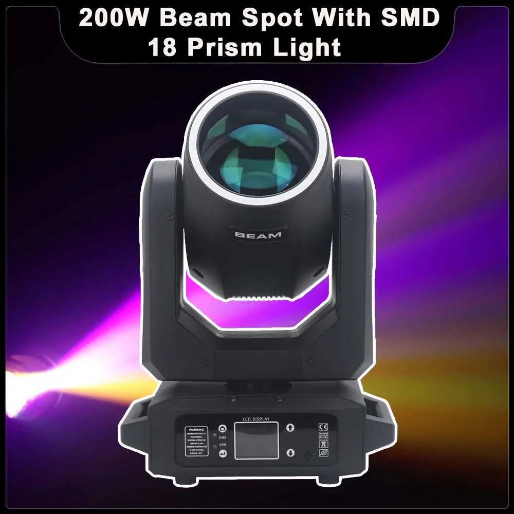 200W LED Moving Head Beam Spot Satge red light with...
