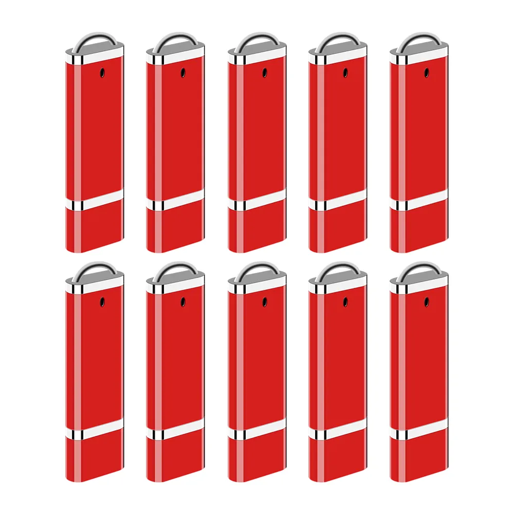 10 Pack 64MB Lighter USB 2.0 Bulk Thumb Drives With Colorful Rectangle ...