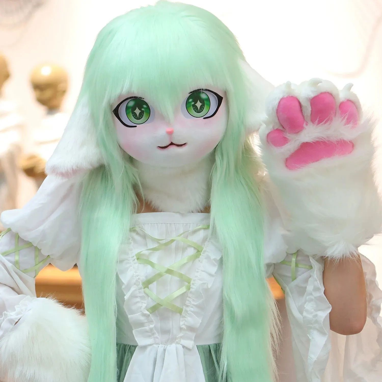 Kig Fursuit Kigurumi Headset Cute Animal Cosplay Mask For Furries With ...