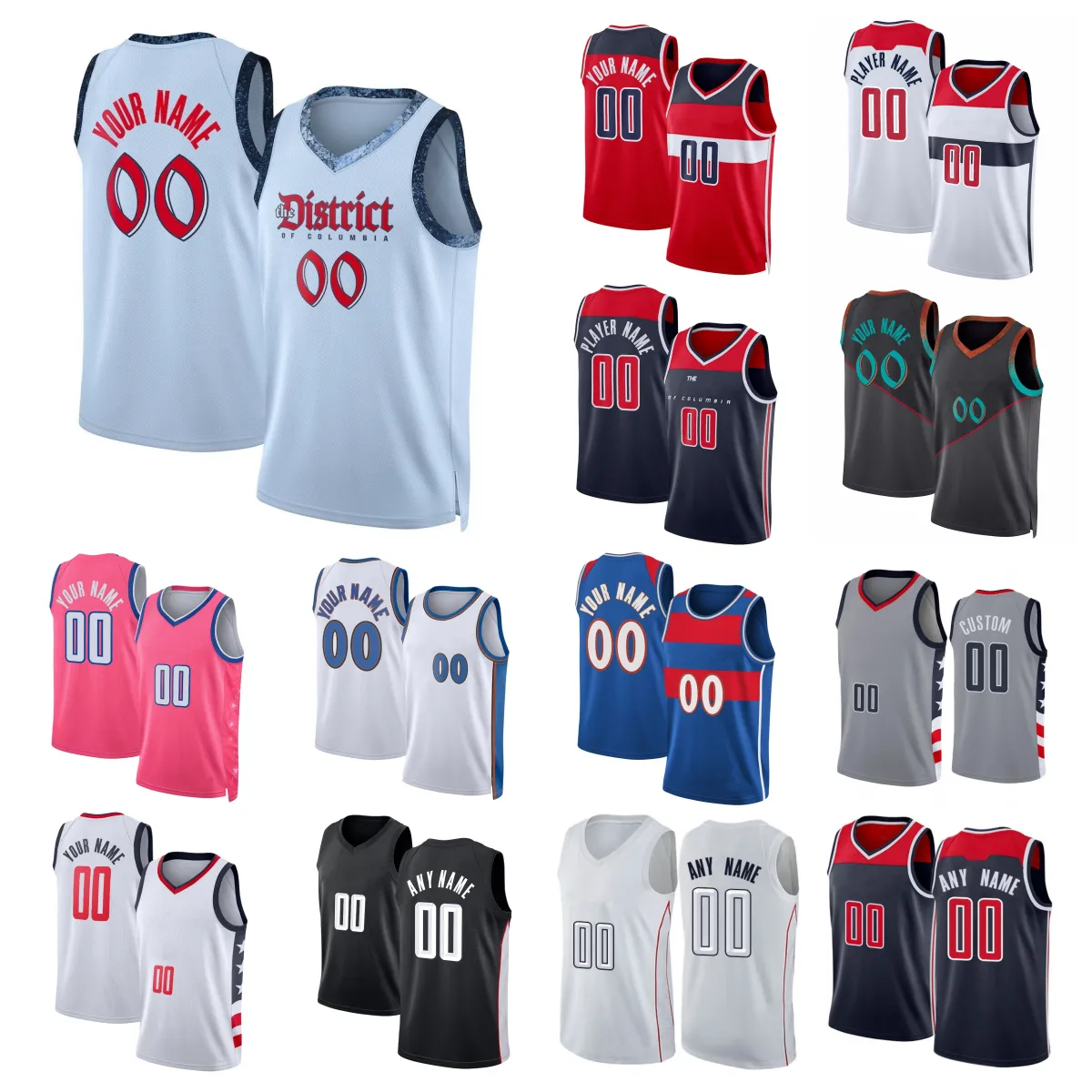 Wizard Basketball Jersey Poole Kyles Kuzma Bilal Coulibaly Jonas ...