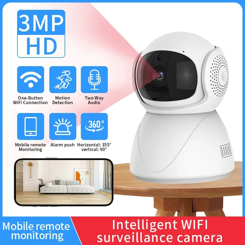 Wireless WiFi Security Cameras PTZ IP CCTV With Smart Auto Tracking ...