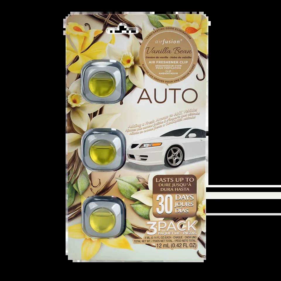 Car Air Freshener: Air Fusion Vent Clip with Vanilla Bean Scent ...
