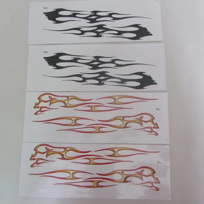 Flame Nail Stickers & Scratch Plate Covers: Premium Color Button Decor ...