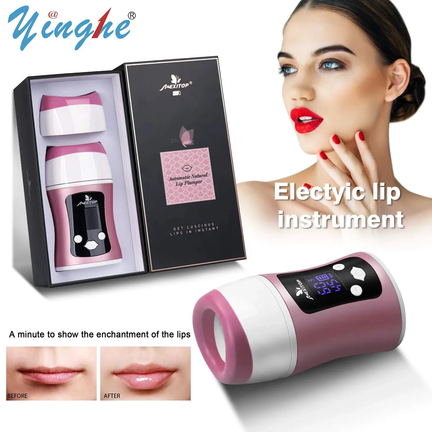 Electric Lip Plumper, Silicone Lip Enhancer Care Tool, Natural Sexy ...