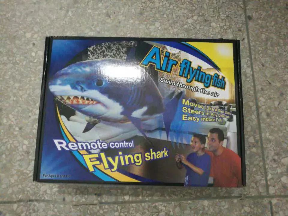 Remote Control Shark Toys Air Swimming RC Animal Infrared Fly Balloons ...