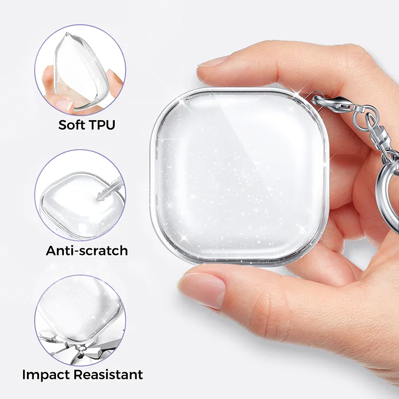 Wireless Earbuds Case Cover Solid Silicone Protective Earphone Cover ...