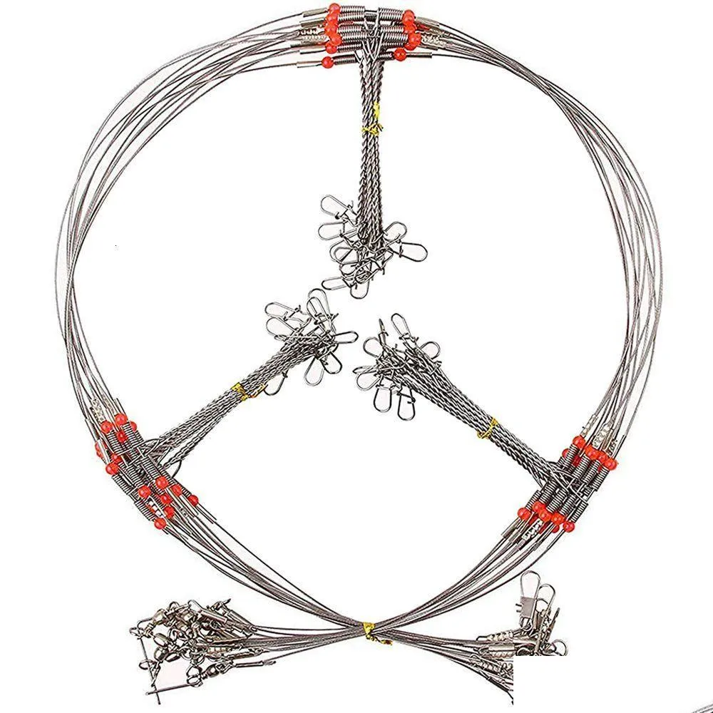 DHgate.com:Shaddock 24Pcs Stainless Steel Fishing Wire Leader Rigs with ...