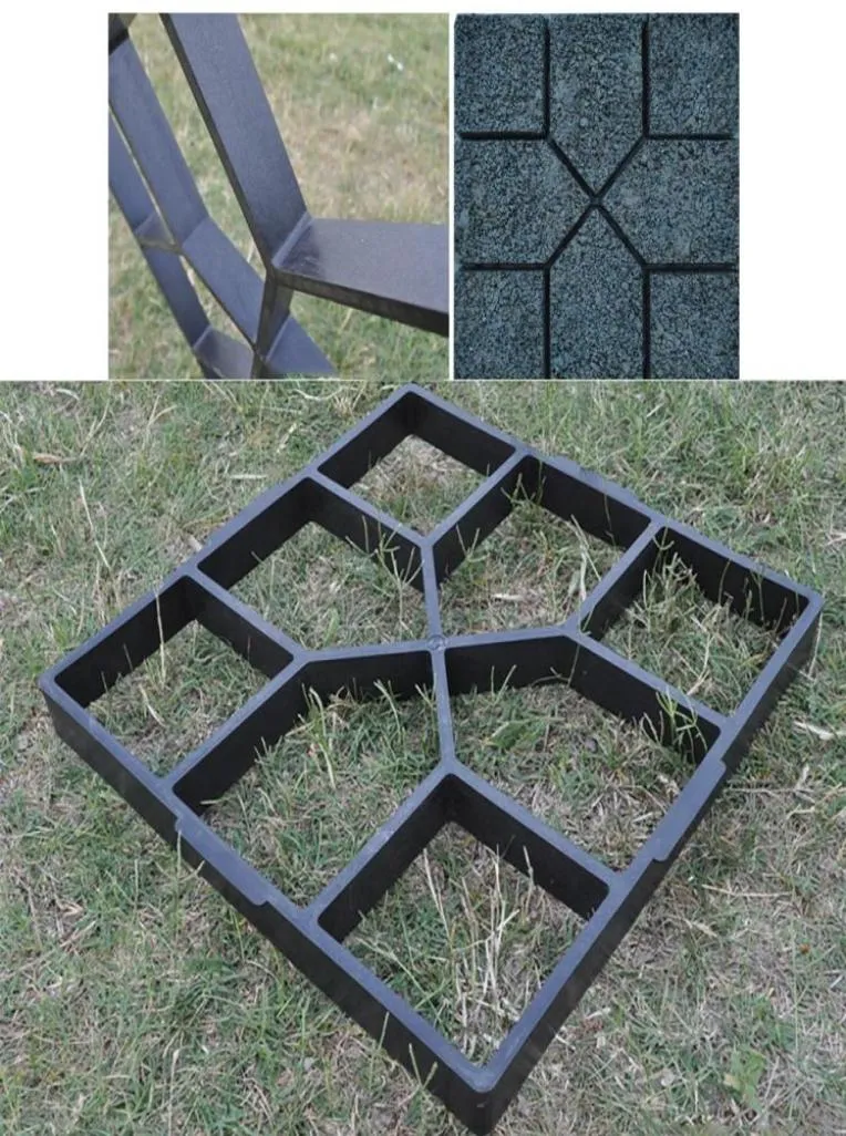 Path Pavers Garden Path Maker Mold DIY Manually Paving Cement Brick Stone Road Concrete Mould ...