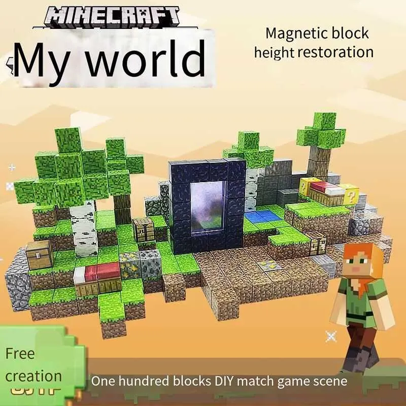 Magnetic Building Blocks Set DIY Magnet Toy For Kids, Creative Assembly ...