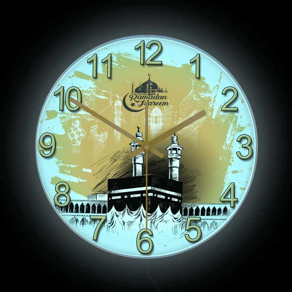 LED Lighted Westminster Wall Clock For Mecca Masjid, Al Haram, Holy ...